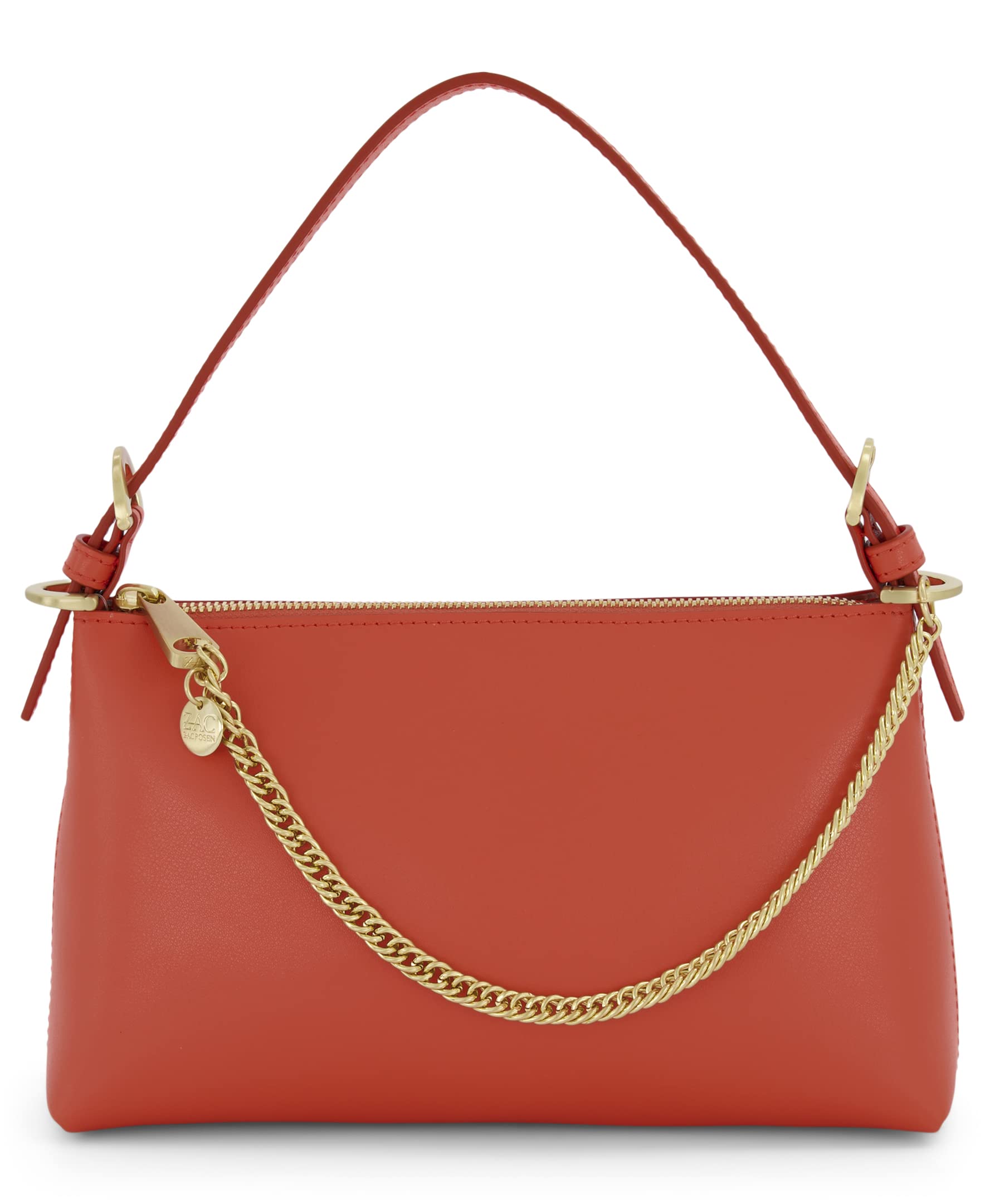 ZAC Zac Posen womens Posen Zip Top Crossbody Bag, Orange Blossom, One Size US