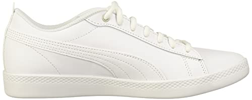 PUMA Women's SMASH V2 Sneaker, Puma White-Puma White, 7.5