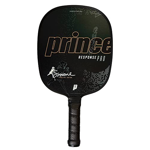 Response Pro Composite Pickleball Paddle - Simone Jardim Black - Large (4 3/8") - Lightweight