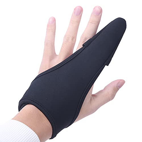Yeuipea Fishing Finger Hands Gloves, 2PCS Artificial Leather Single Finger Hands Protection Protector Gloves for Fishing Fishermen Tools