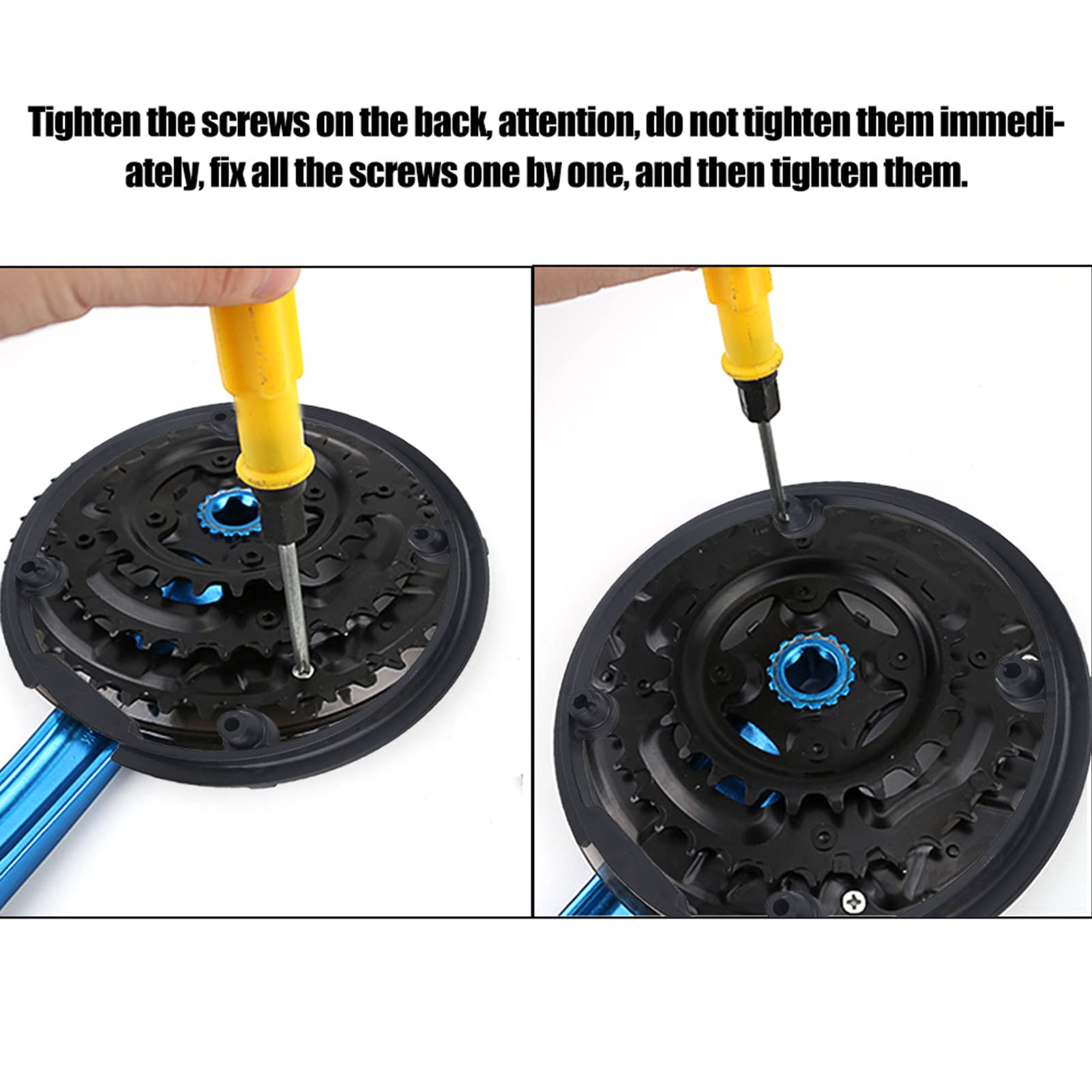 ROBTLE Crank Ring Protector, Plastic Mountain Bike Chain Guard Protector Bicycle Chain Wheel Crankset Support Protection Cover Accessories Suitable for M430 M590 M390, Black