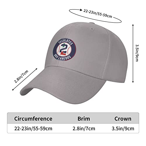 Tecolotes De Los Dos Laredos Baseball Cap Casquette Adjustable Sun Cap Dad Hat Denim Hat for Men Women Gray