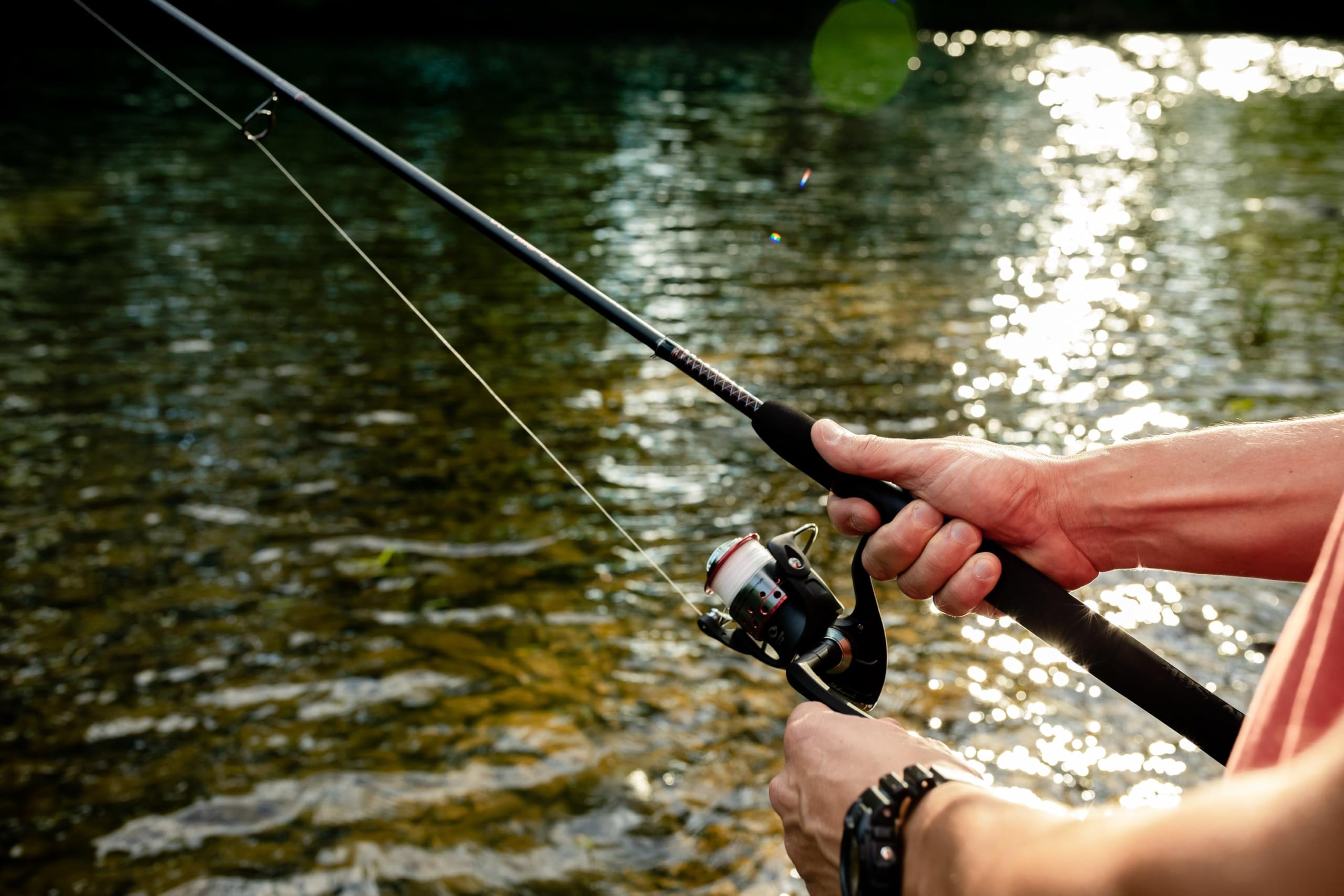 Shakespeare Ugly Stik 7’ GX2 Spinning Rod, Spinning Rod, 6-15lb Line Rating, Medium Rod Power, Moderate Fast Action, 1/8-5/8 oz. Lure Rating, Black
