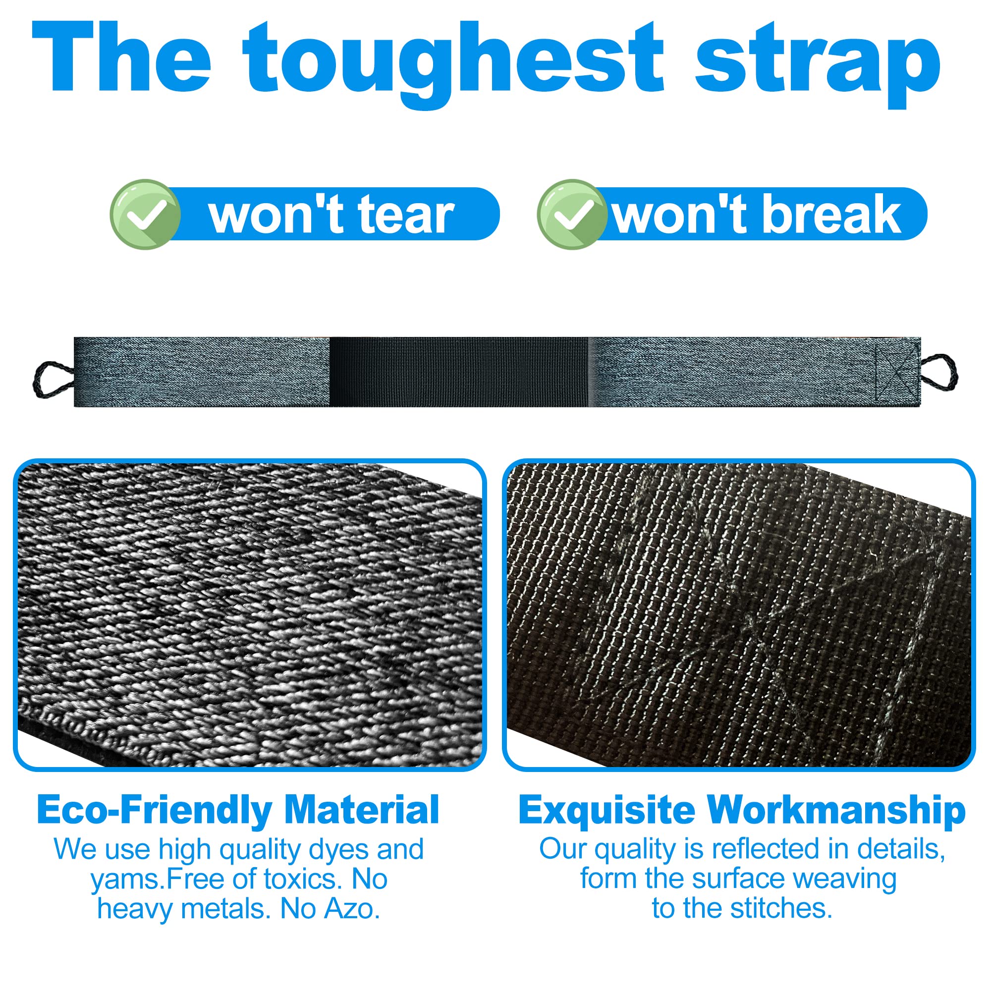 YeeBeny Yoga Mat storage cloth belt with Extra Thick, Durable and Comfy Delicate Texture, 3-Tiered Fabric strap design, space-saving and easy to store, Multifunctional Yoga Mat Storage Rack