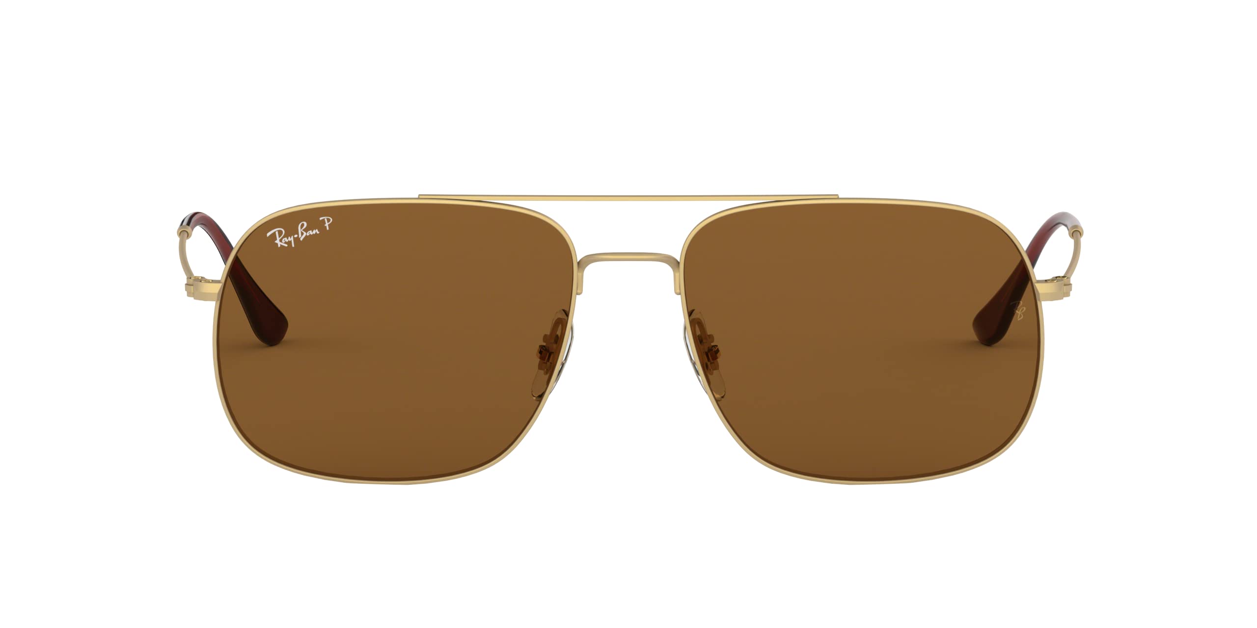 Ray-Ban Rb3595 Andrea Square Sunglasses, Rubber Black/Light Grey Gradient Dark Grey, 59 mm