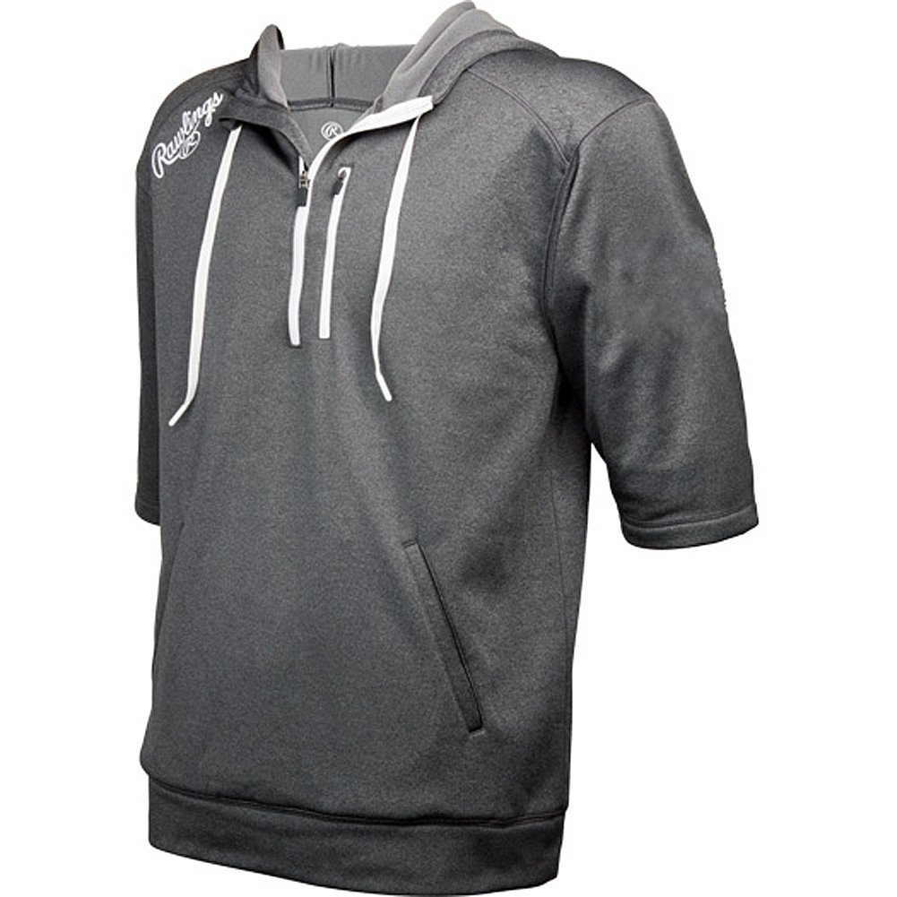 Rawlings Men's Half Sleeve Performance Hoodie, Grey, X-Large