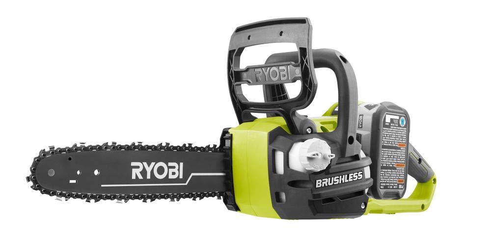 RYOBI P549 18V ONE+ 12-Inch Brushless Lithium-Ion Electric Cordless Chainsaw with 4.0 Ah Battery
