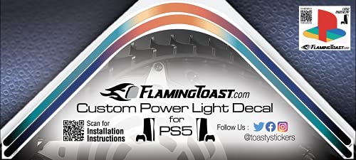 Power Light Decal and Underlay Sticker Combo for PS5 Playstation 5 (Sunset)