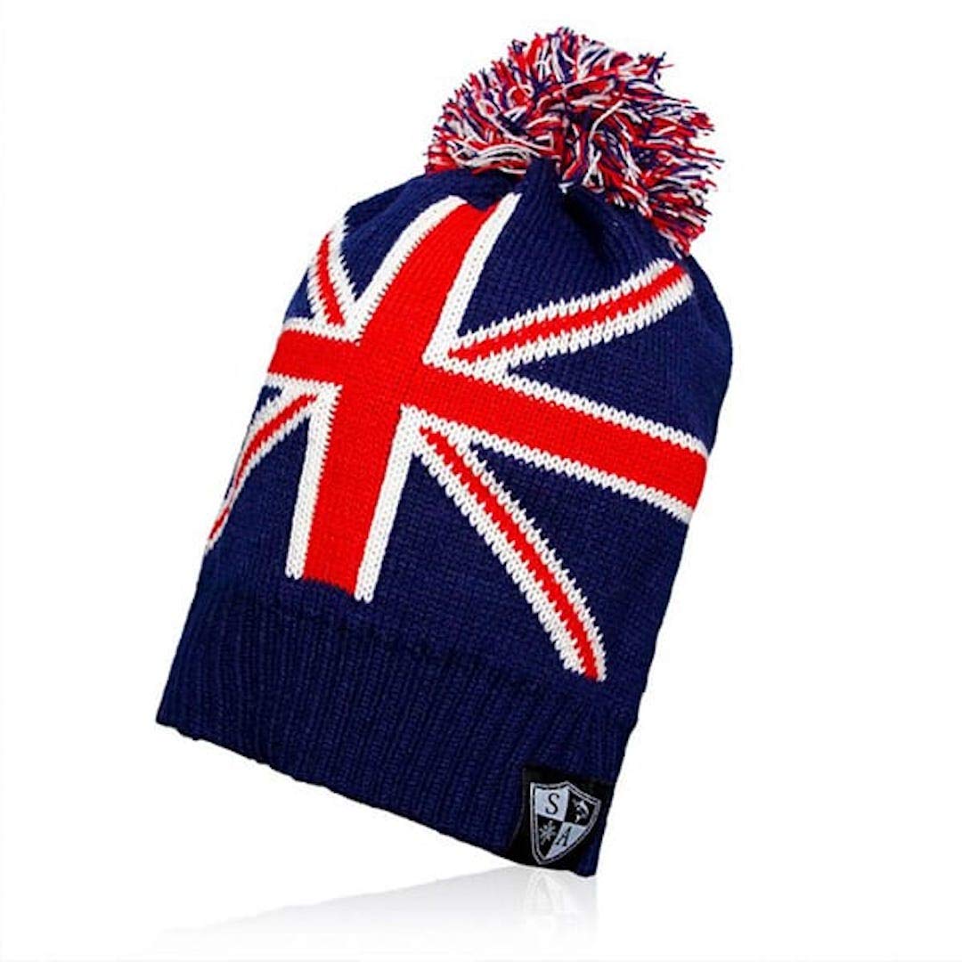 S A Beanie Combo Pack - 1 SA Beanie and 1 Multi-Use Tubular Bandana Face Shield (Union Jack)