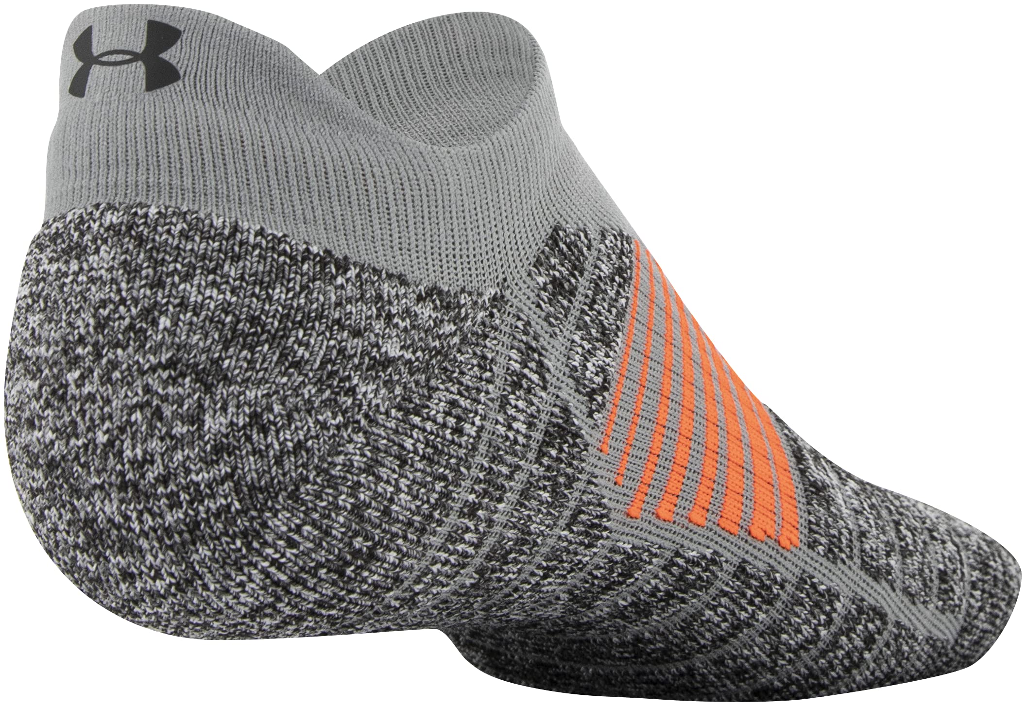 Under Armour Adult Elevated+ Performance No Show Tab Socks, 3-Pairs, Concrete Assorted, Large