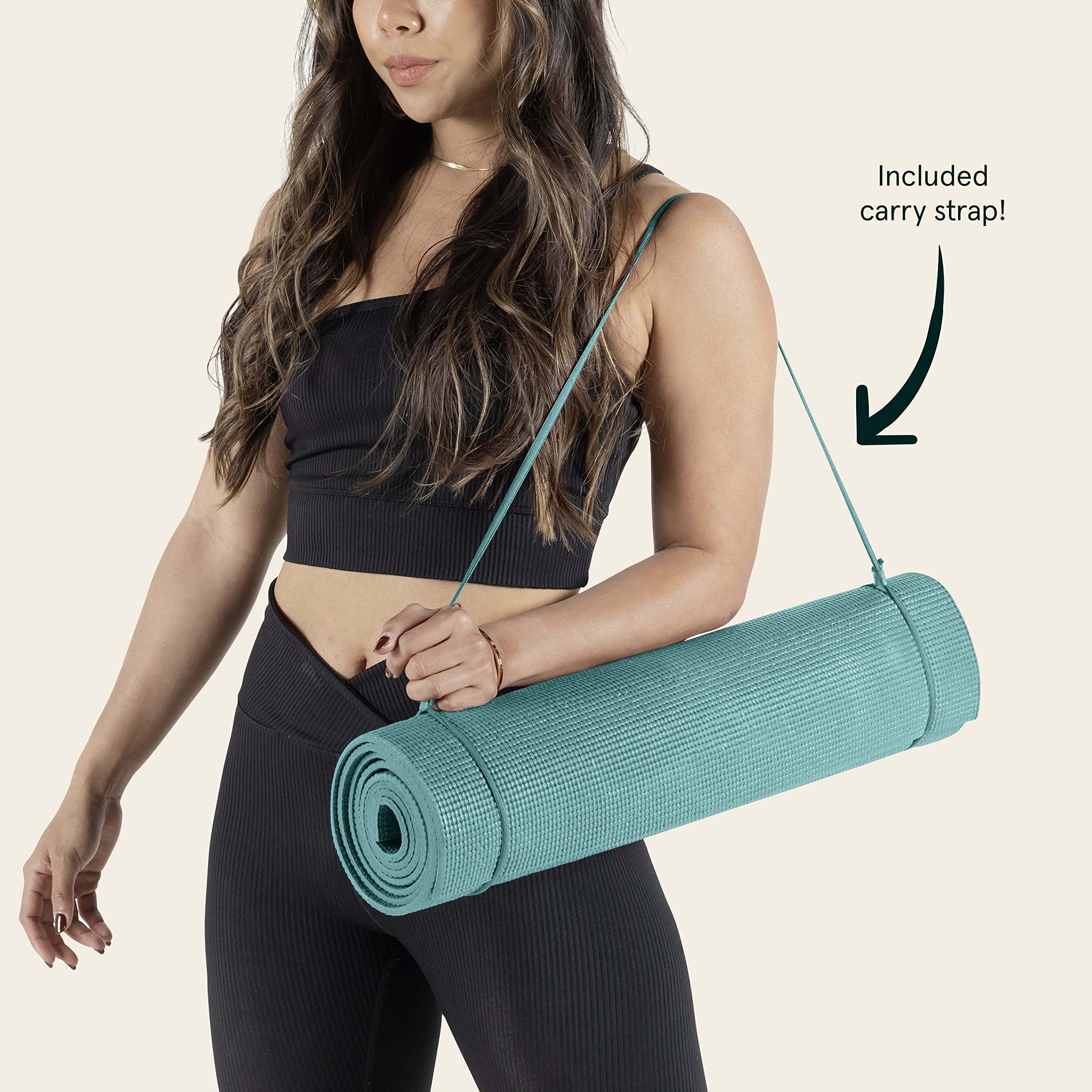 Retrospec Pismo Yoga Mat for Men & Women - 72β x 24β x 5mm - Extra Long Non Slip Exercise Mat for Yoga, Pilates, Stretching, Floor & Home Workouts - Blue Ridge