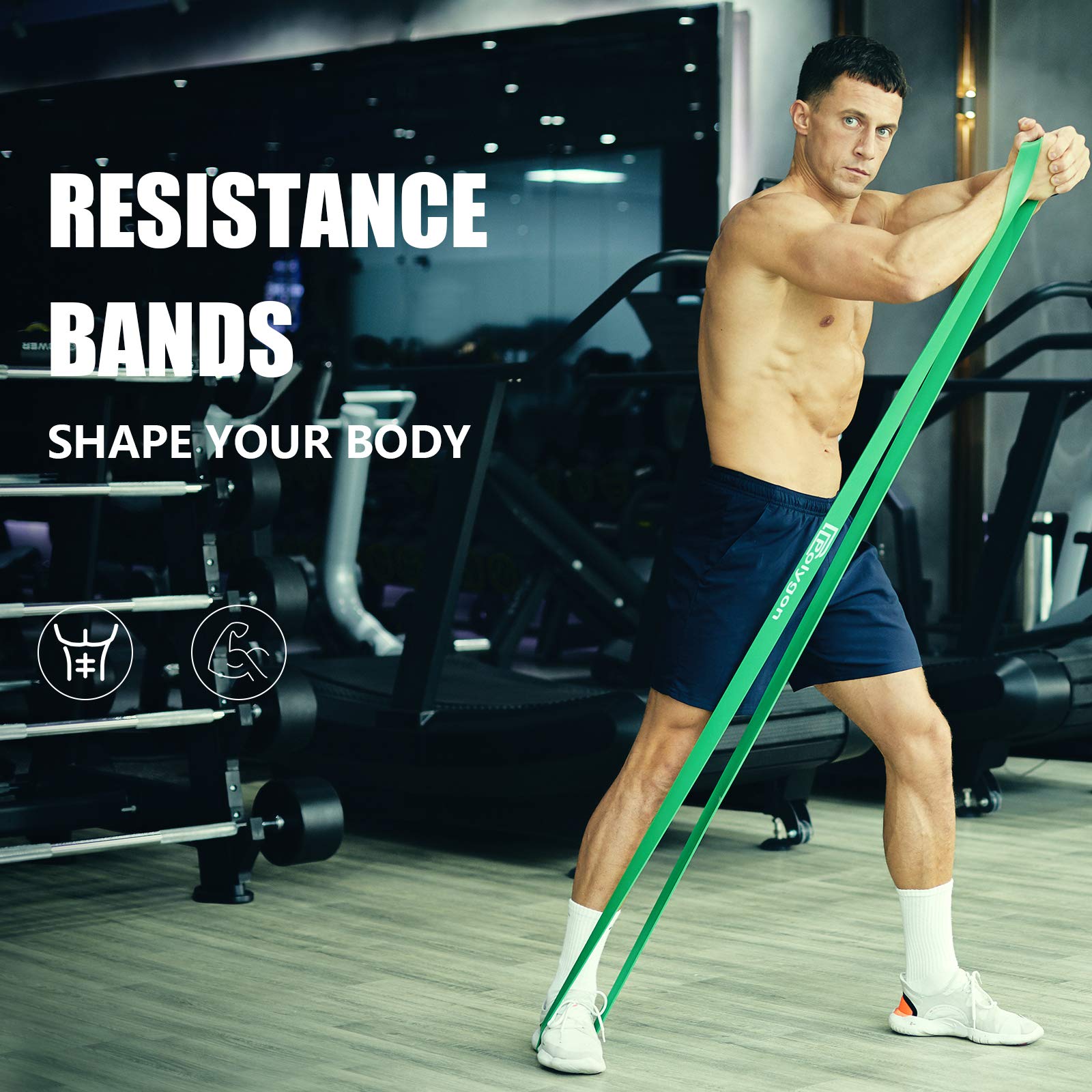 Polygon Pull Up Assist Bands - Resistance Exercise Band - Heavy Duty Assistance Loop Mobility Band, for Body Stretching, Muscle Toning, Powerlifting, Resistance Training, Home Workouts (Set)