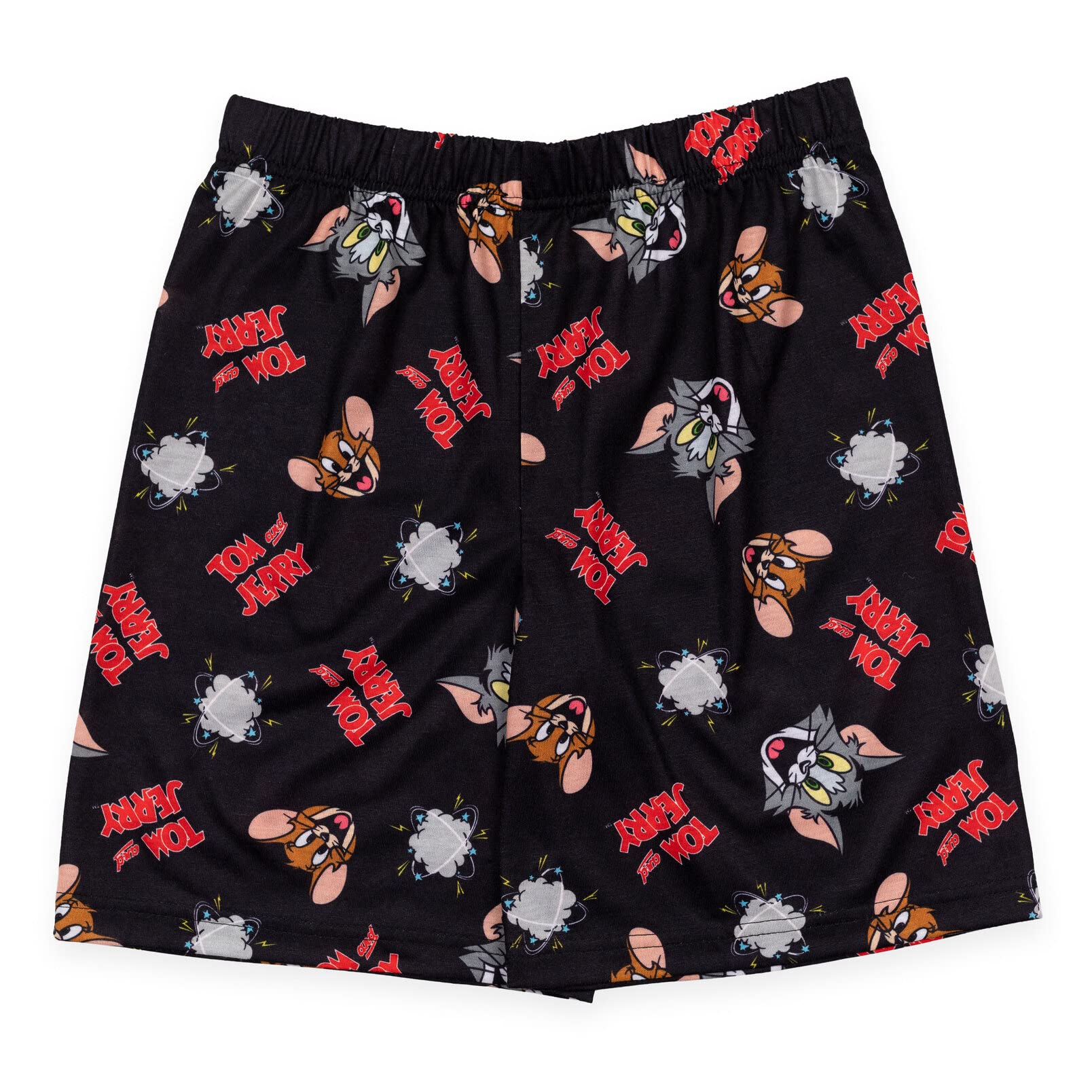 Tom and Jerry Looney Tunes Little Boys Pajama Shirt and Shorts Red/Black 4