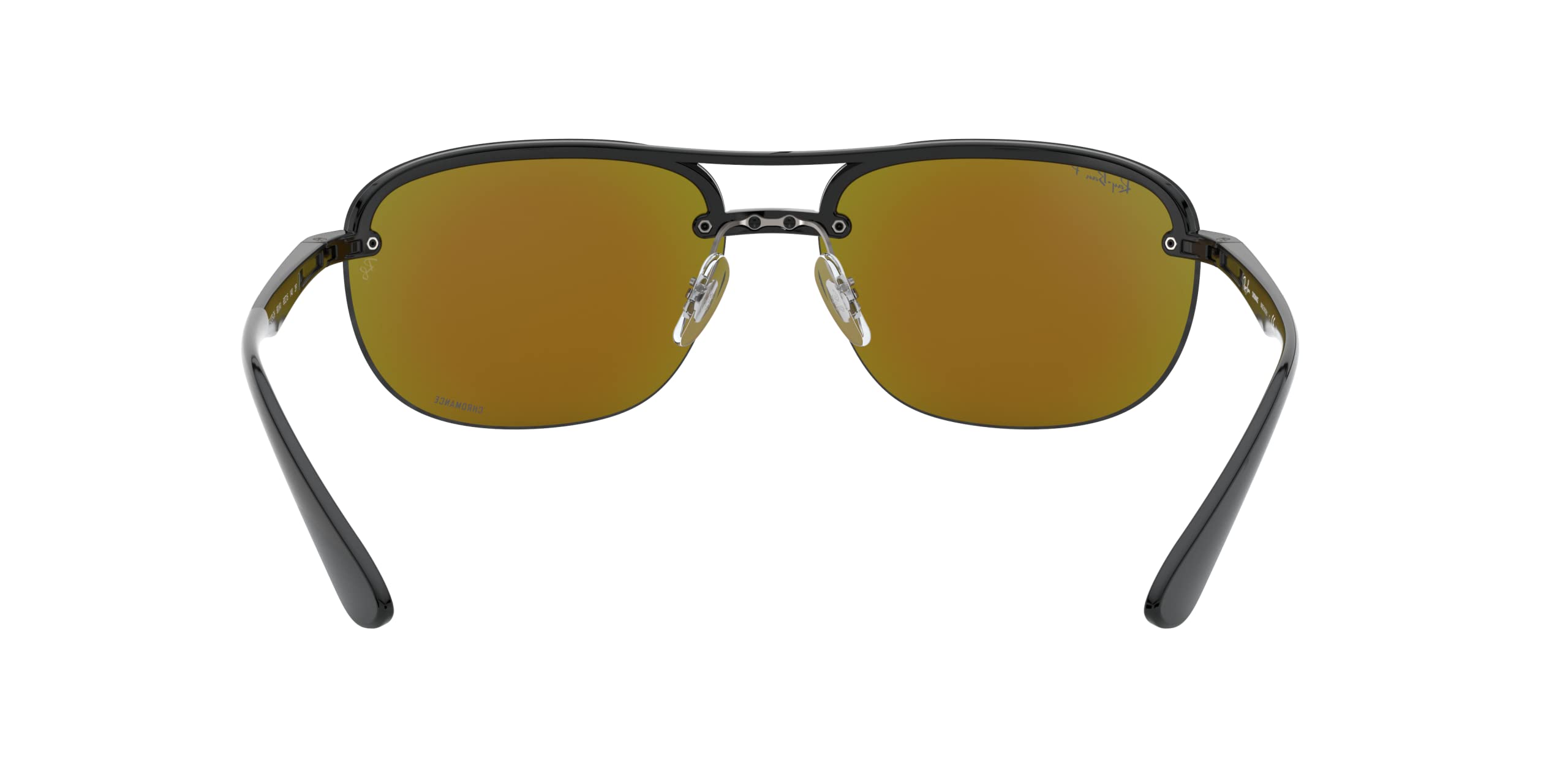 Ray-Ban Men's RB4275CH Chromance Square Sunglasses, Black/Polarized Green Mirrored Blue, 63 mm