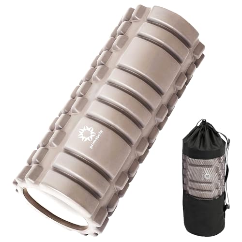 Primasole 【Amazon.com Limited Brand】 Body Tech Foam Roller (Earth Brown Color) Fascial Release Deep Tissue Massager 440LB Load Limit PSS91NH033