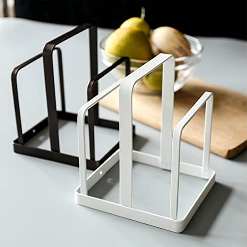 SEYFI Kitchen Shelves,Portable Pot Lid Organizer Rack, Kitchen Countertop Spoon Rest, Pots & Pans Storage Holder, Cutting Boards Stand, Reusable, Multi-Functional/Black