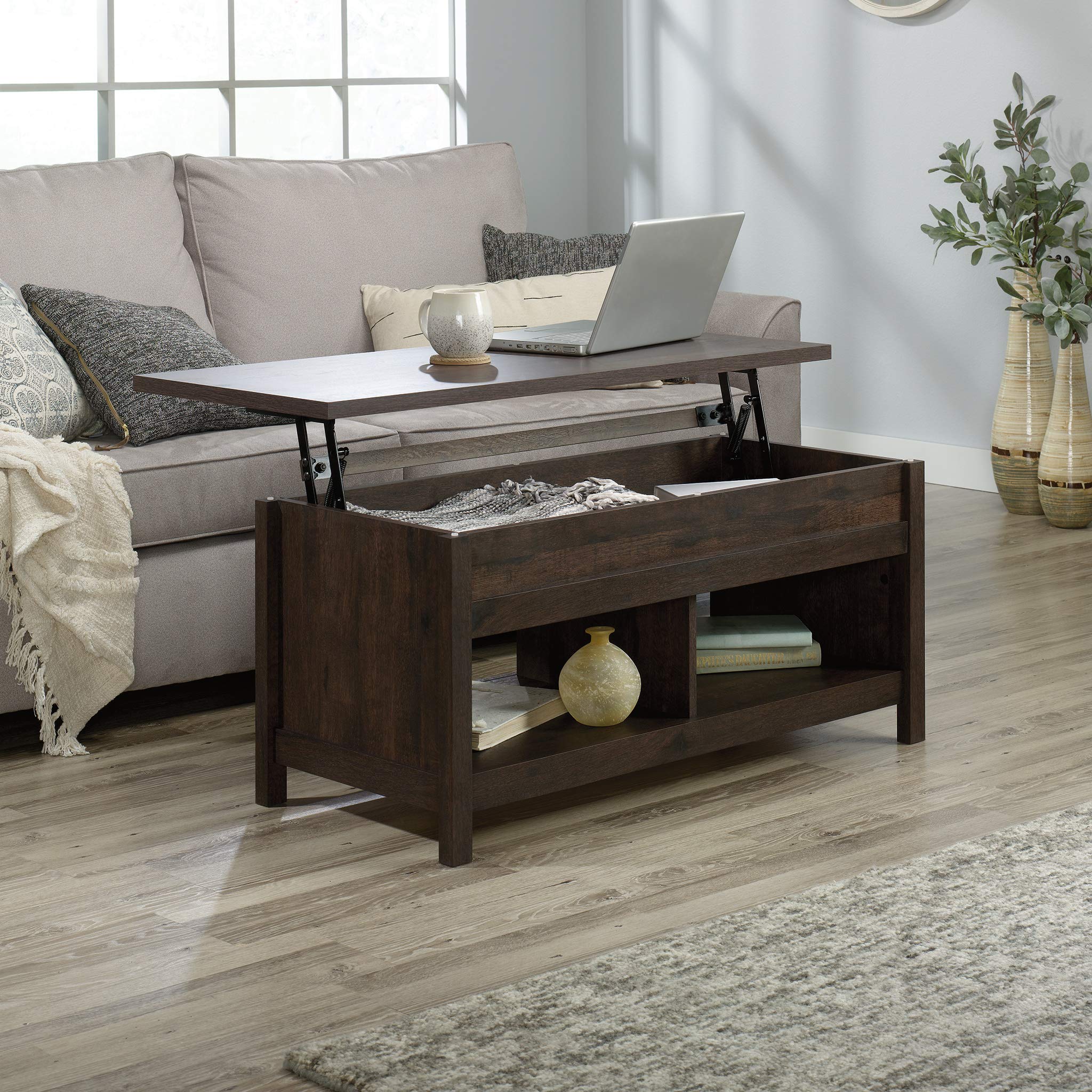Sauder Cannery Bridge Lift Top Coffee Table, Mystic Oak finish