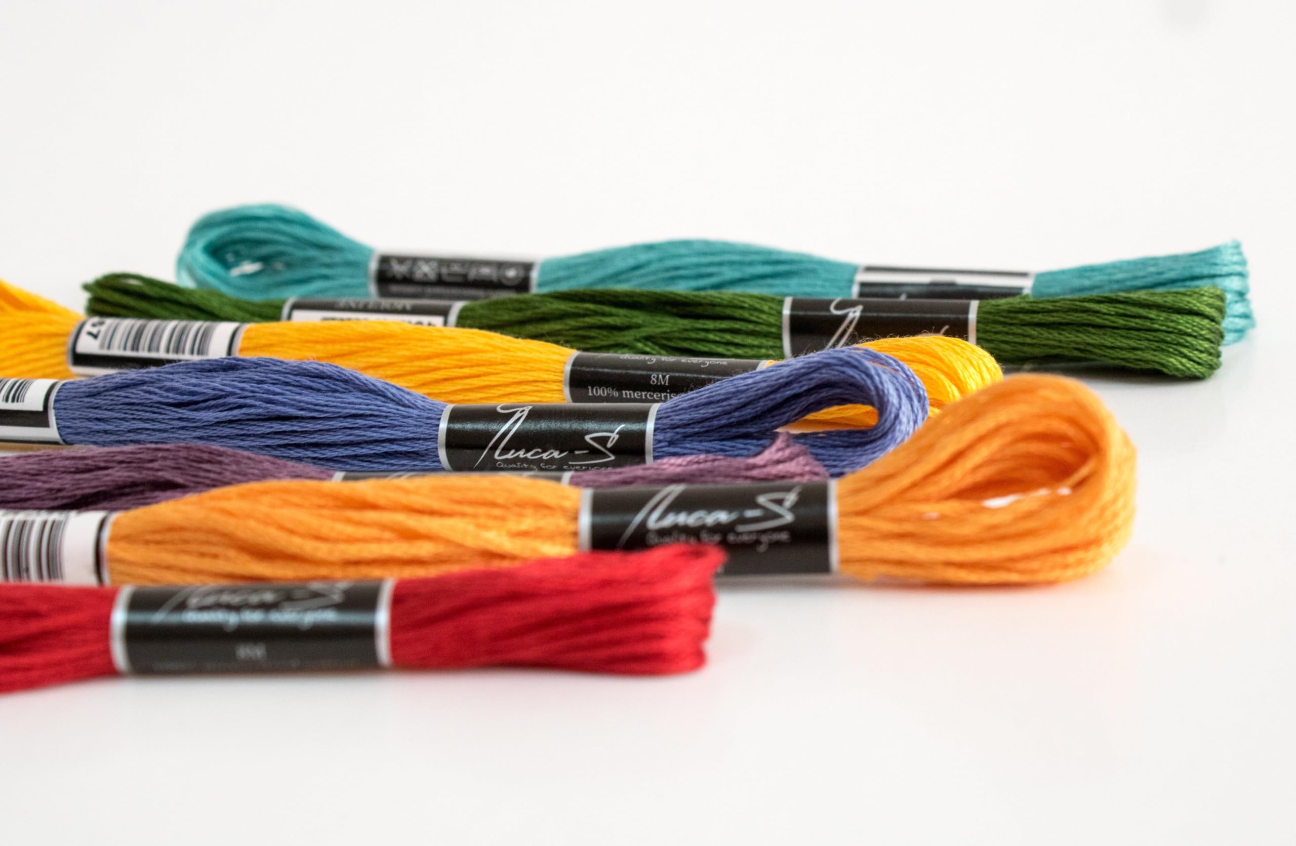Premium Embroidery Thread Luca-S, 100% Giza cotton, Oeko TEX Certified Stranded Cotton - 137 / DMC 341 / Anchor 117