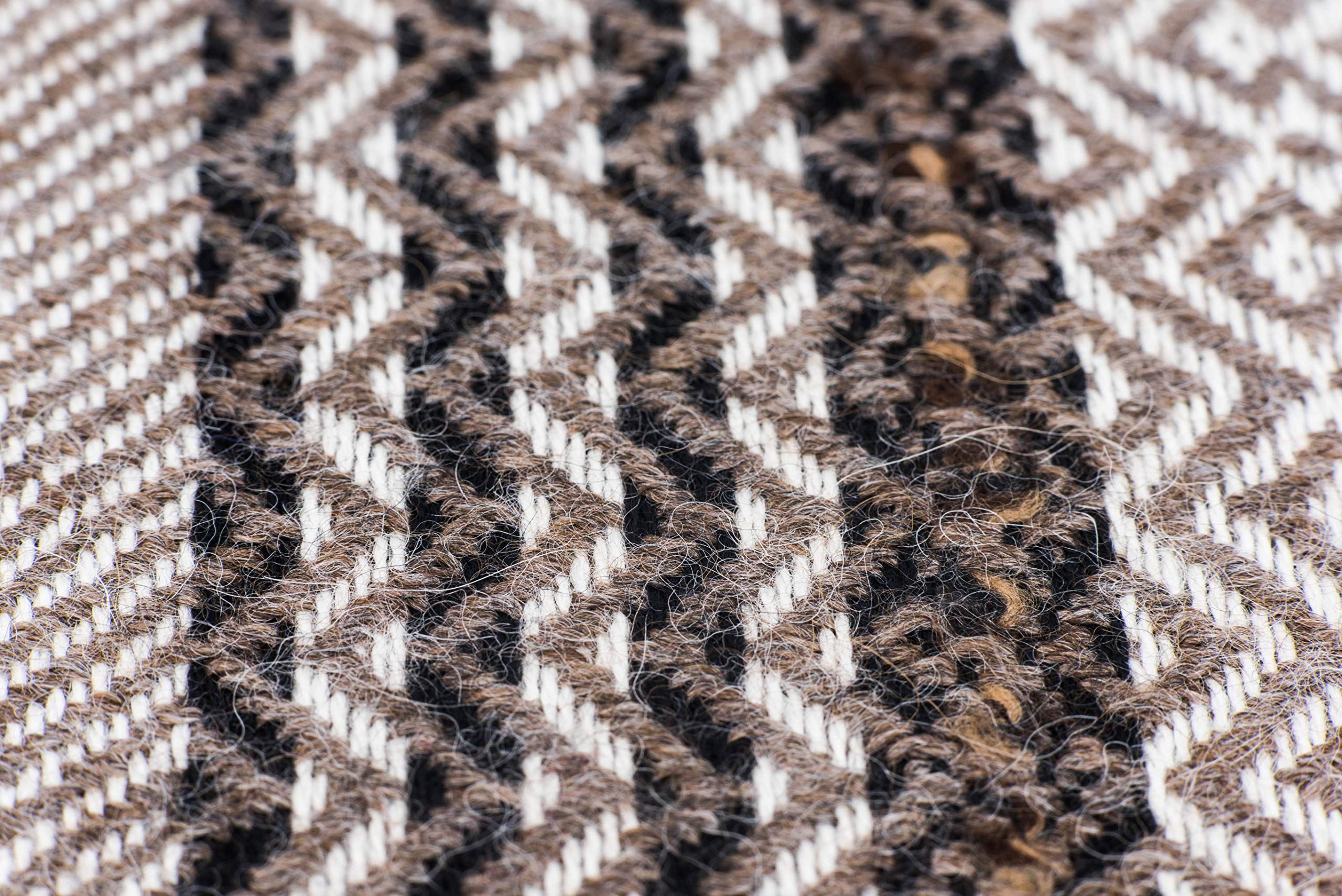 Rugged Andes Trading Company 100% Alpaca Wool Scarf - Natural (Black, White, and Brown)