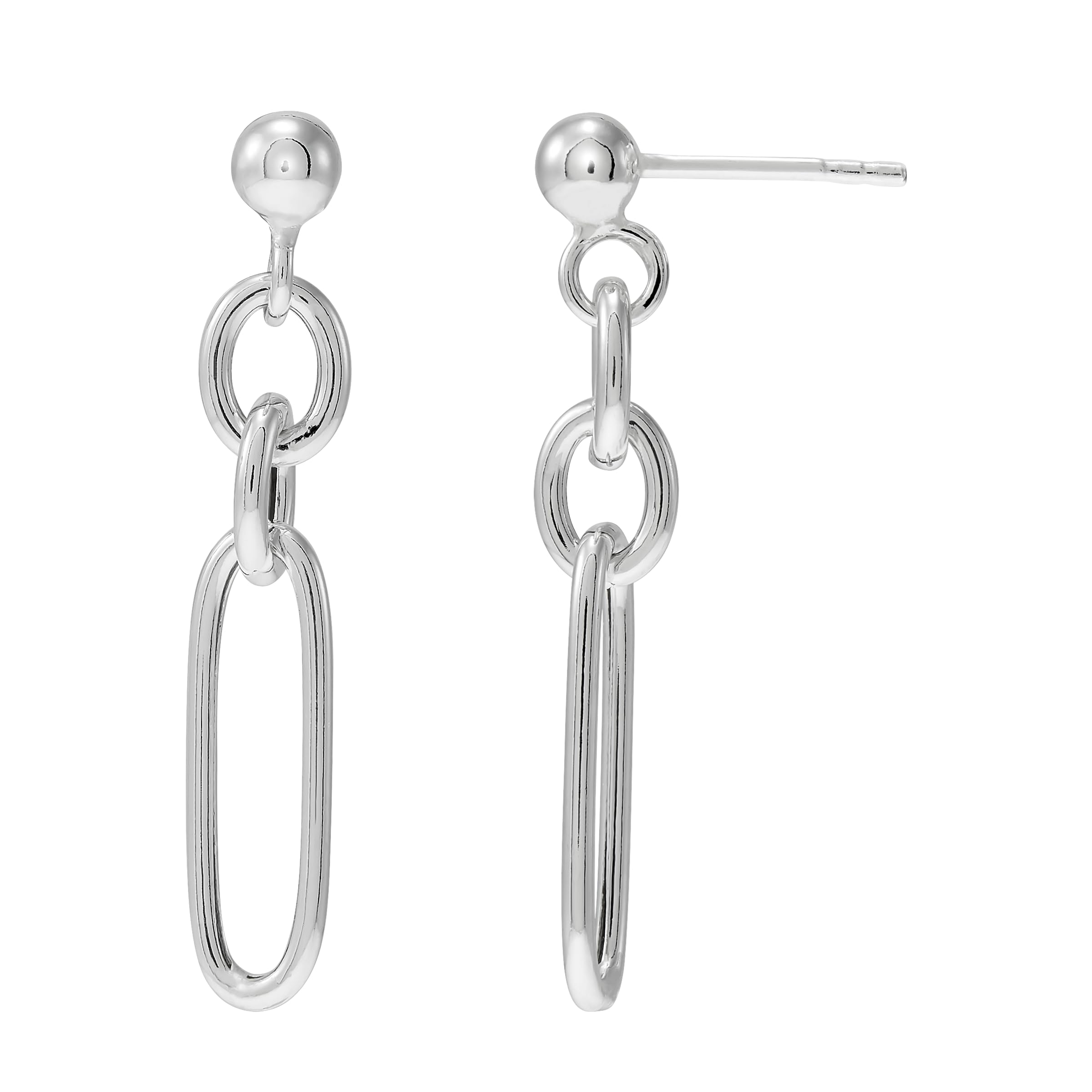 Silpada 'Down To Chain' Link Drop Earrings in Sterling Silver