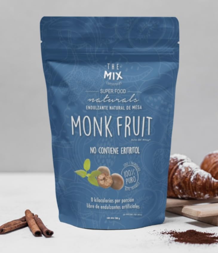 THE MIX SUPERFOODS - MONK FRUIT 100% PURE - Monk Fruit Without erythritol - Suitable for diabetics - 10 times sweeter than sugar - 3.5 oz (100 g)