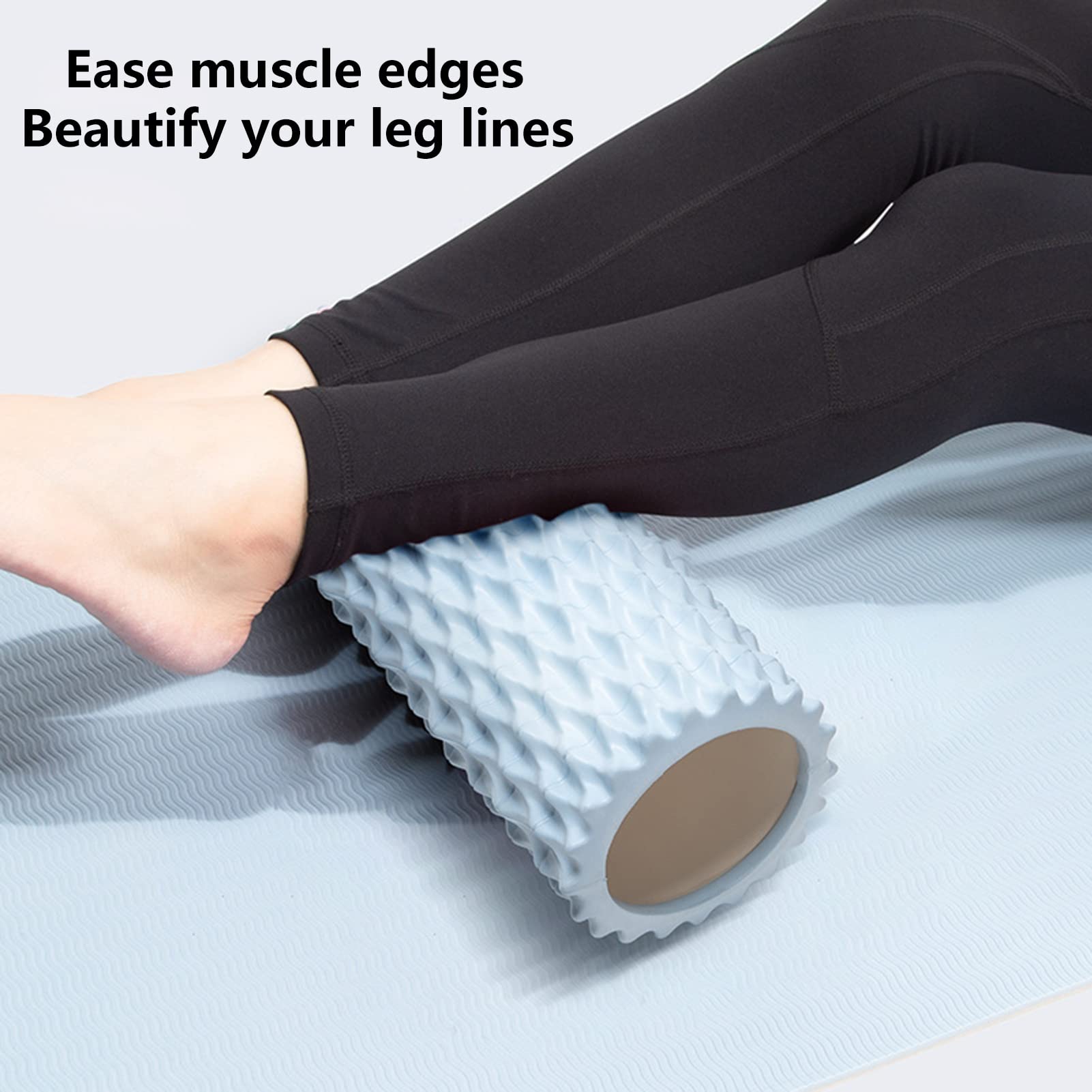 Wharick Yoga Foam Roller Massage Exercise EVA Fitness Round Roller Physical Therapy for Back Pain, Legs Sports Orange