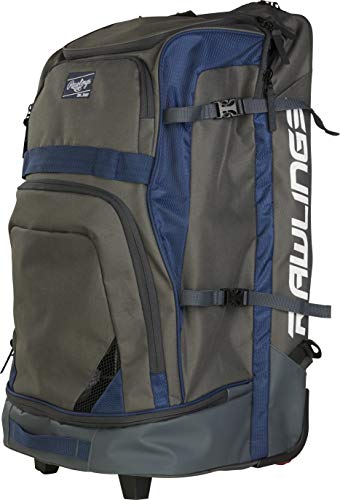Rawlings | R1801 Wheeled Catcher's Backpack | Baseball & Softball | Navy
