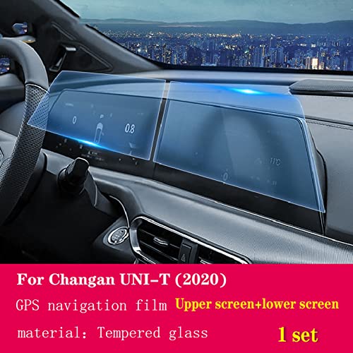 WENZI Car GPS Navigation Film LCD Screen Tempered Glass Protective Film Anti-Scratch Film Interior Accessories, for Changan UNI-T 2020