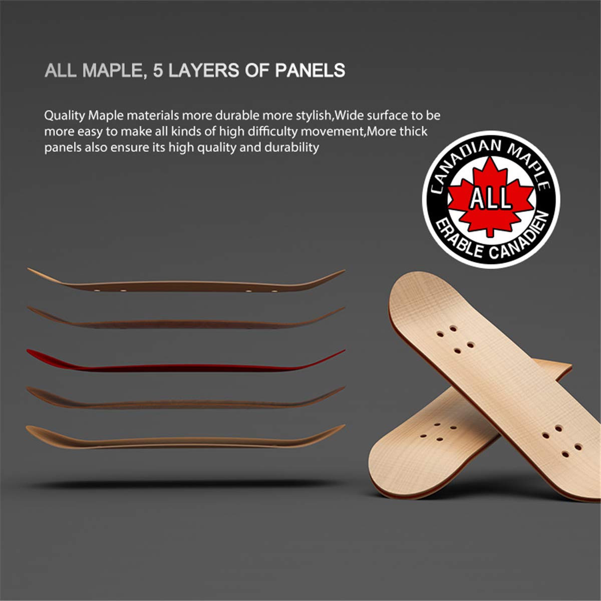 WANGYUMI Finger Skateboard Wooden Fingerboard Toy Professional Stents Finger Skate Set