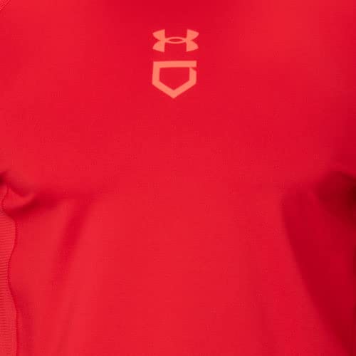 Under Armour Men's Baseball ColdGear Long Sleeve T-Shirt, Red (600)/Beta, Large