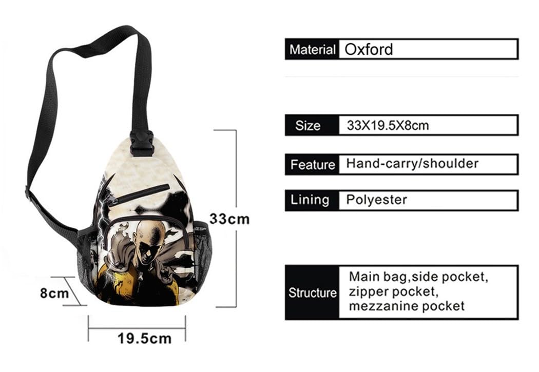 WANHONGYUE One Piece Anime Sling Backpack Crossbody Shoulder Bags Chest Bag Hiking Bag Style / 32