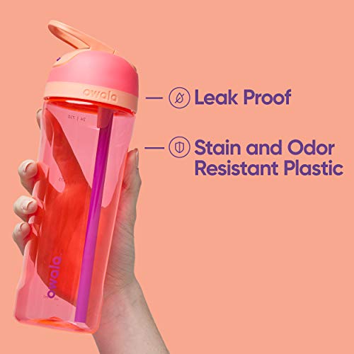 Owala Flip Tritan Water Bottle with Straw and Locking Lid, 25-Ounce, Teal