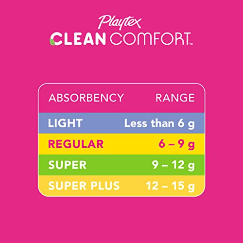 Playtex Clean Comfort Organic Cotton Tampons, Super Absorbency, Fragrance-Free, Organic Cotton - 30ct
