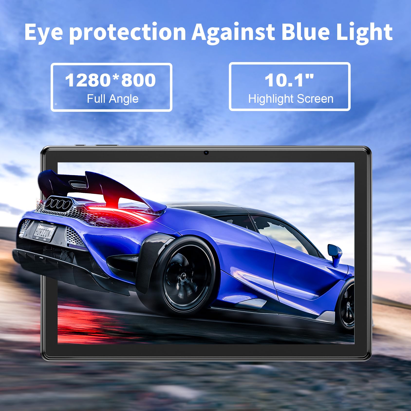 SGIN Tablet, 10 Inches Android 12 Tablet with 4GB RAM 64GB ROM, Octa-Core 2.0GHz Processor, 1280 * 200 IPS, 2MP+5MP Camera, 6000mAh, WiFi, Bluetooth 5.0, GPS, 256GB Expansion,Black