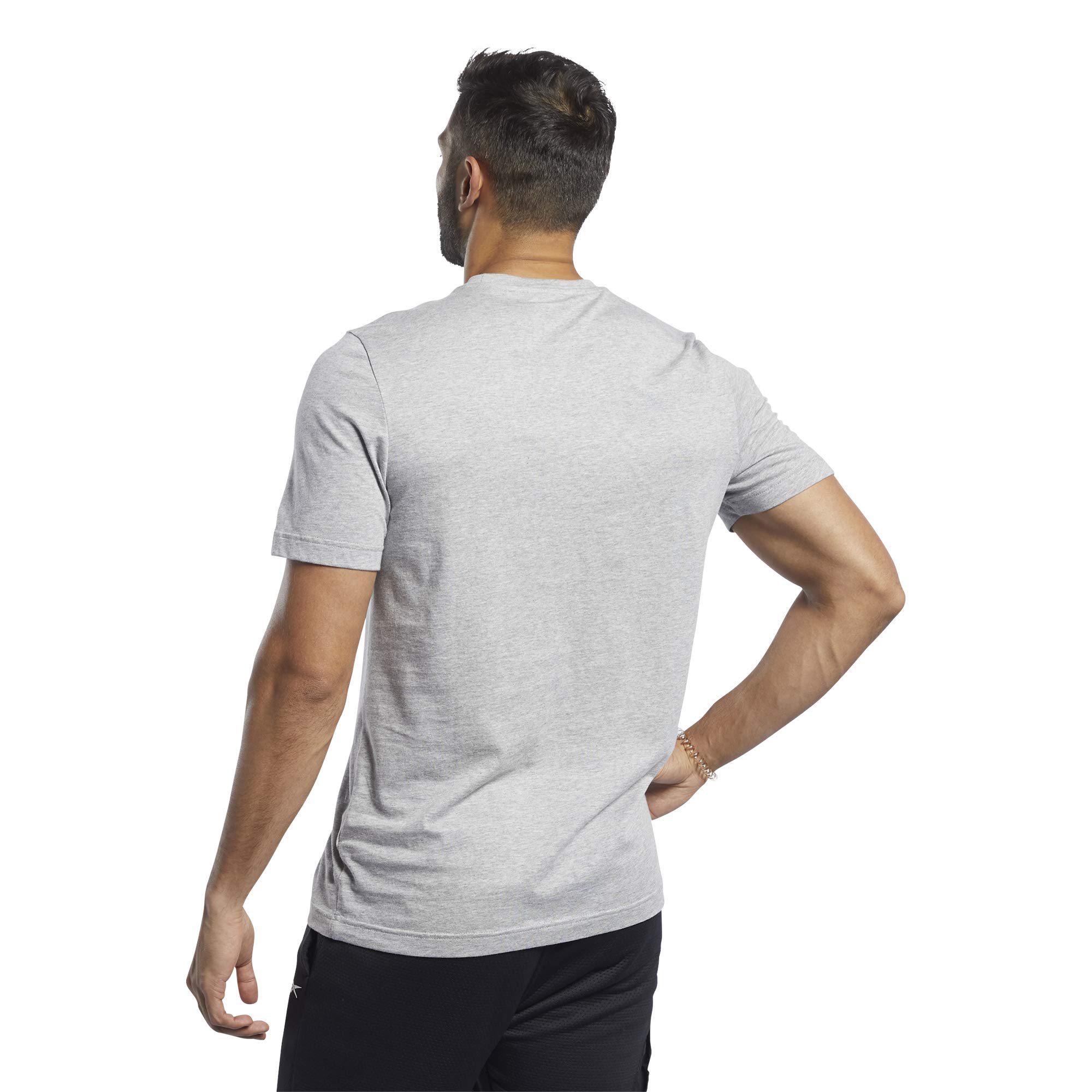 Reebok Training Supply Cotton Graphic Tee, Medium Grey Heather, S