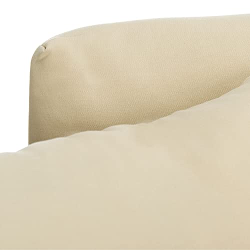 Safavieh CPT1003A Couture Montford Wood Loveseat, Brazilian Teak/Beige