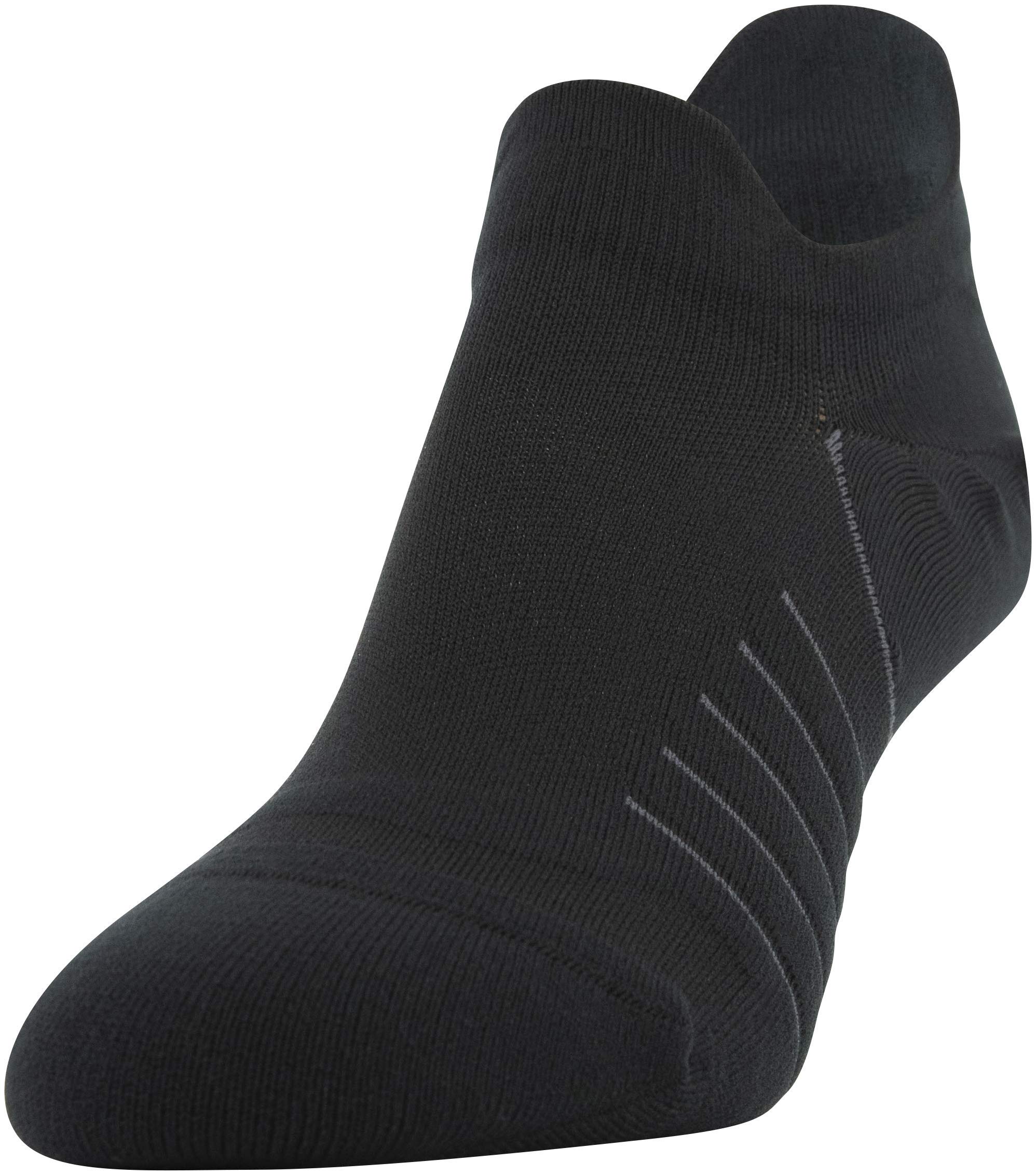 Under Armour Women's Breathe No Show Tab Socks, 3-Pairs, Black/White Assorted, Medium