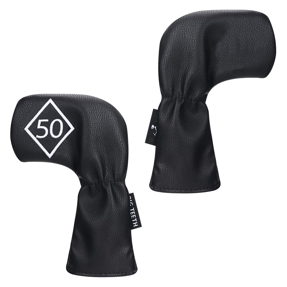 Single Iron Wedge Covers Golf Club Head Cover 48° 50° 52° 54° 56° 58° 60° 62° Golf Club Protector Long Neck Black 1Pcs (50)