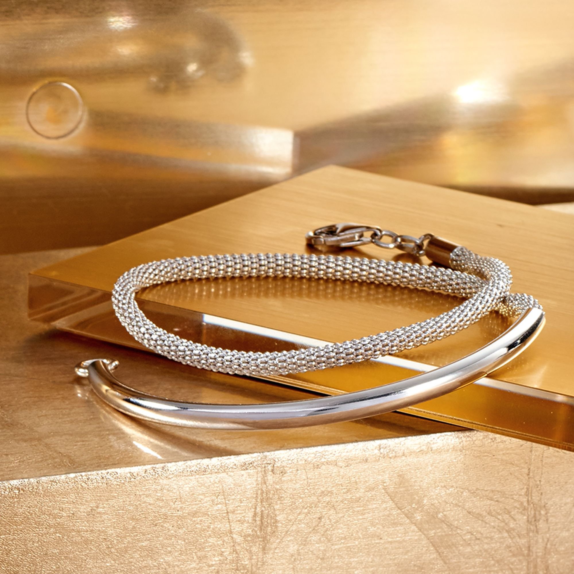 Ross-Simons Italian Sterling Silver Wrap Bracelet. 8 inches