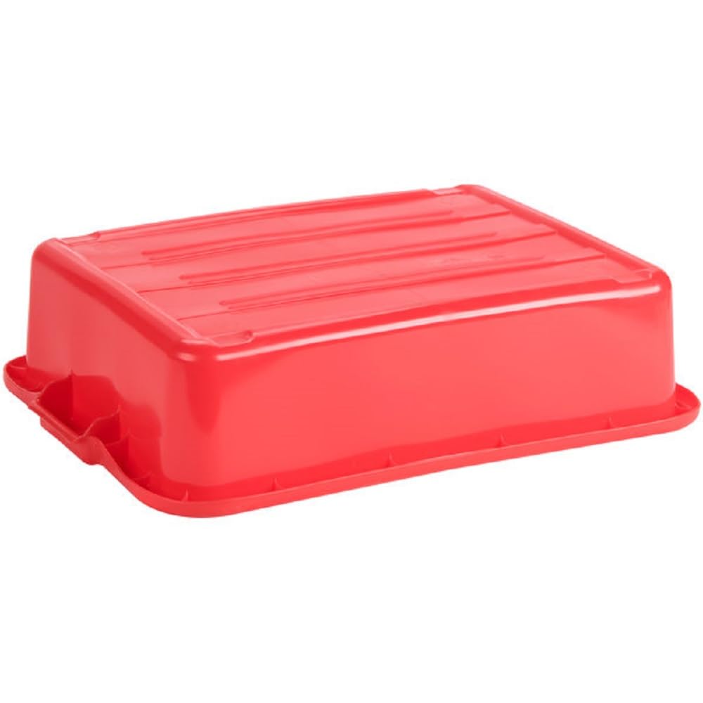 TrueCraftware 19-1/2" x 15-1/2" x 5-3/8" Utility Kitchen Bus Box/Tub/Bin with Outer Lips- Heavy Duty Plastic Restaurant Tub/Dish Washing Basin Tub for Kitchen Home Restaurants