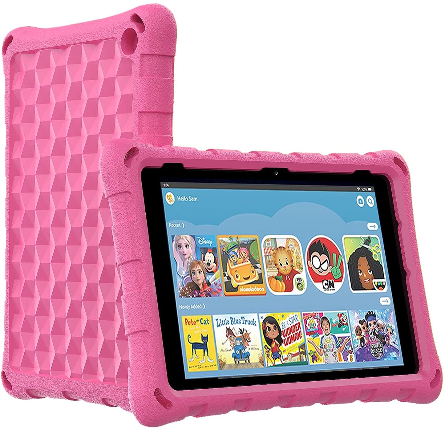 Riaour Case for Amazon Fire HD 10 & Fire HD 10 Plus Tablet (Only Compatible with 11th Generation Tablet, 2021 Release) β Light Weight Shock Proof Back Cover for Fire HD 10 Tablets(Rose)
