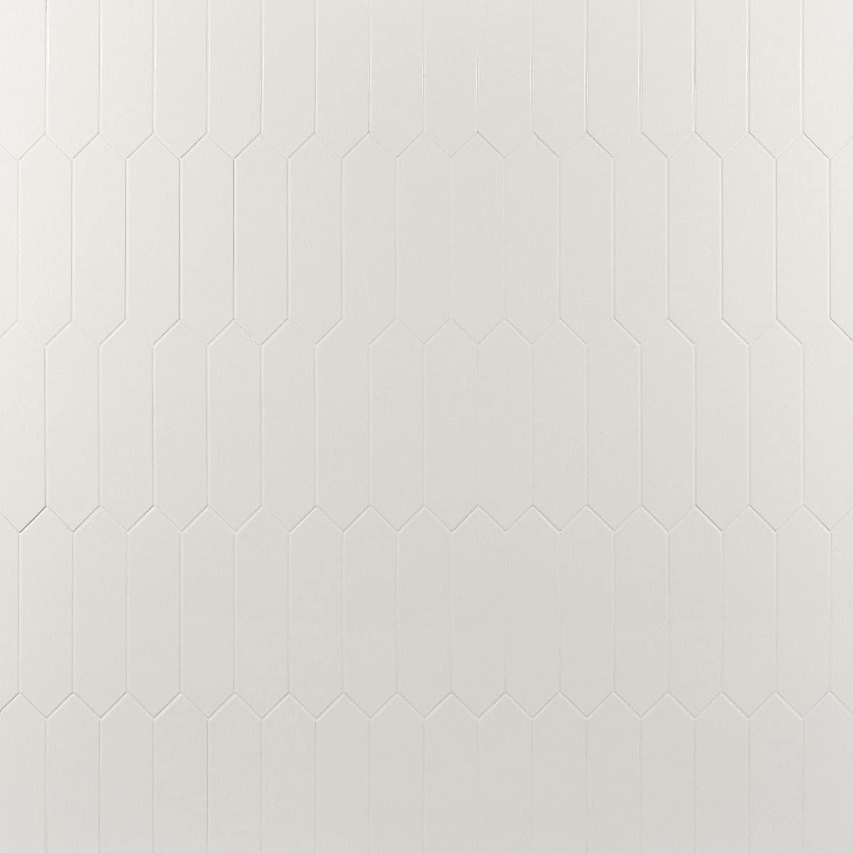 Saloni White 2.95 in. x 11.81 in. Polished Ceramic Backsplash, Kitchen, Bathroom Wall Tile (28 Pieces 5.91 Sq. Ft. / Case)
