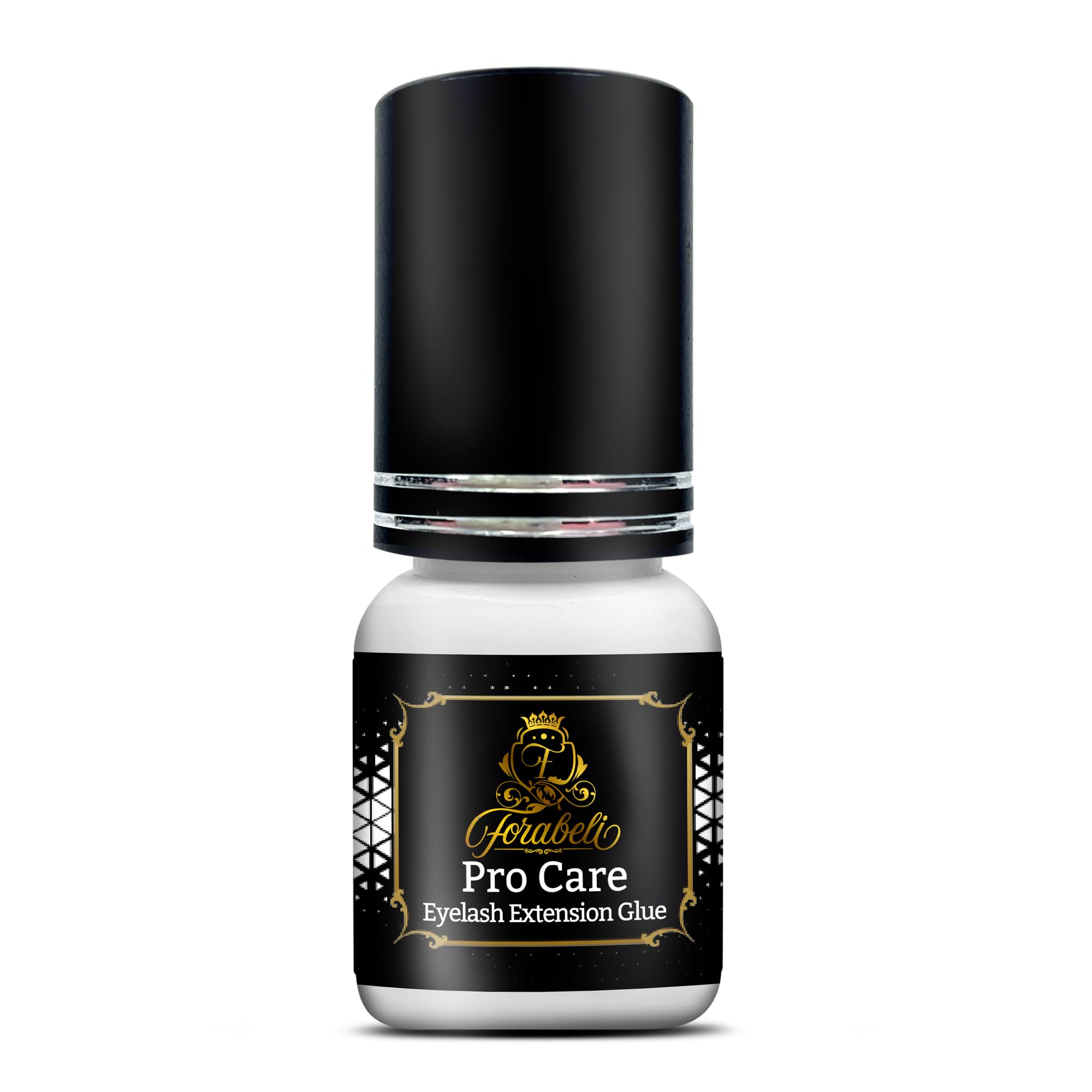 Pro Care Extra Strong Eyelash Extension Glue 5ml-Forabeli/1-2 Sec Drying time/Retention – 8 Weeks Maximum Bonding Power/Black Adhesive for Semi-Permanent Extensions/Professional Lash Supplies