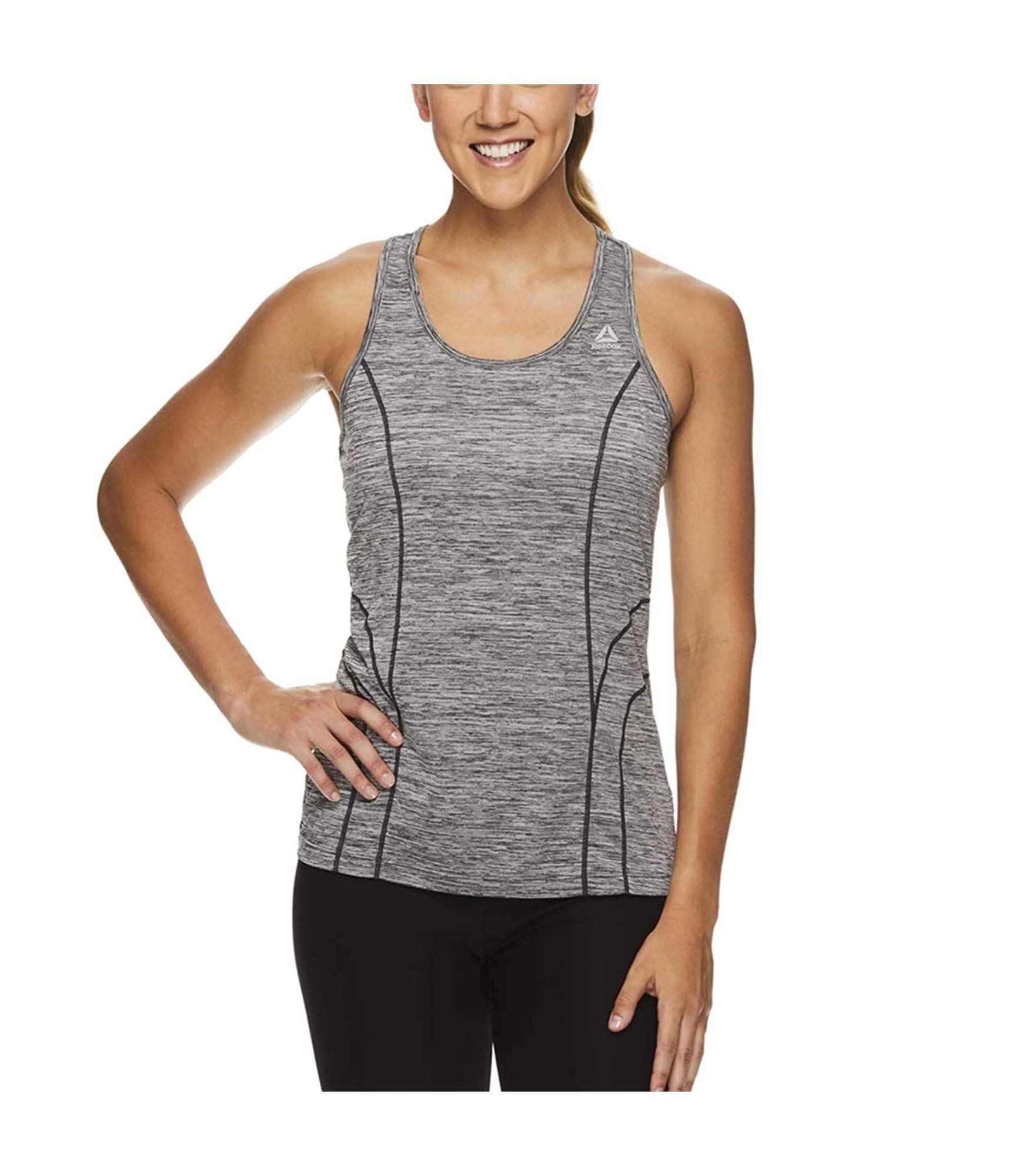 Reebok Womens Racerback Tank Top, Black, X-Large