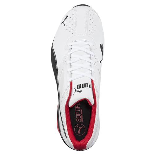 PUMA Mens Tazon 6 Cross Trainer, PUMA Mens White-PUMA Mens Black-PUMA Mens Silver, 10