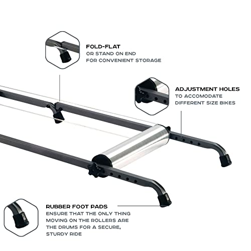Saris Aluminum Rollers Indoor Bike Resistance Trainer Cycling Exercise Training Enhance Your Balance For Mountain Biking, Racing & Strength Training