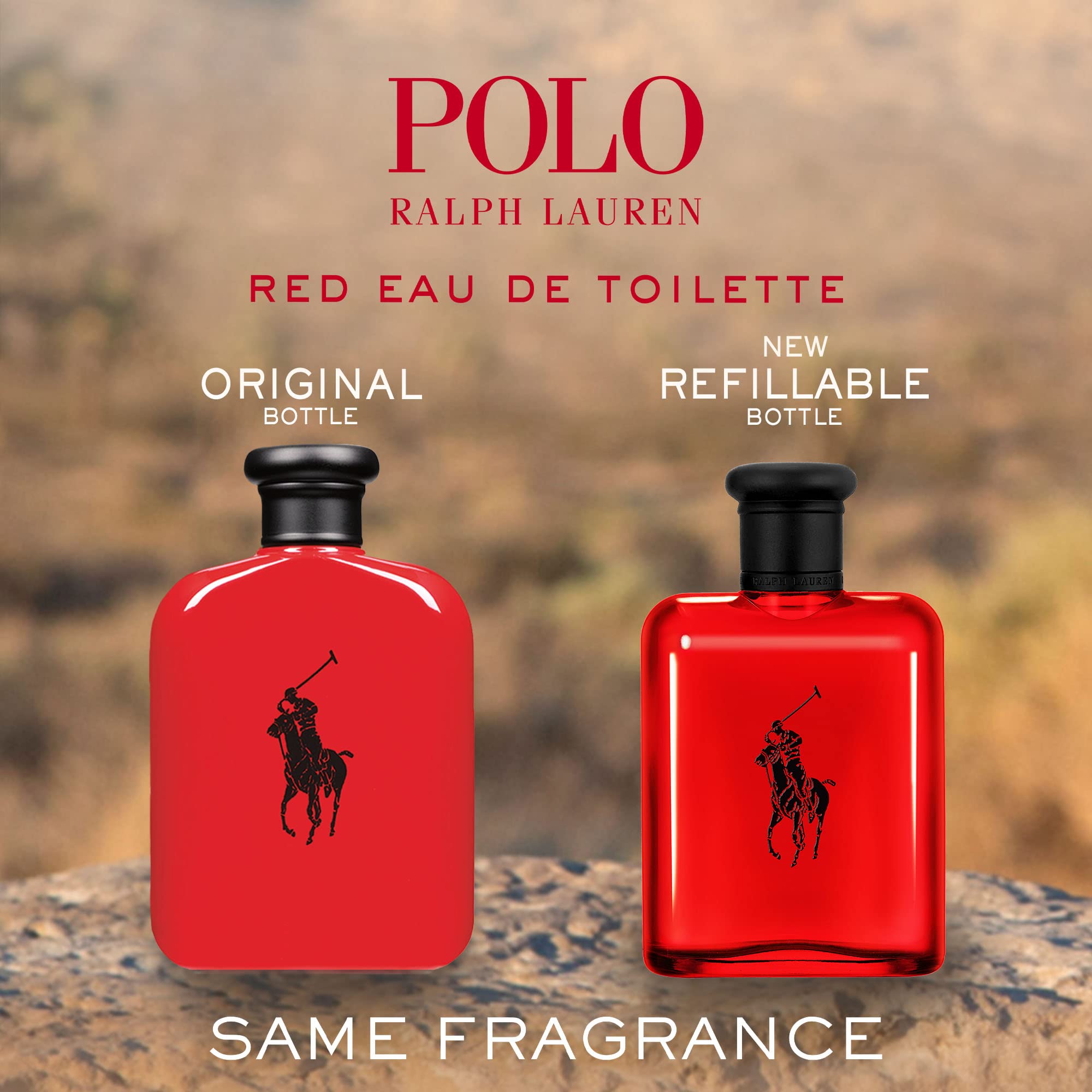 RALPH LAUREN FRAGRANCES Polo Red - Eau de Toilette - Men's Cologne - Woody & Spicy - With Grapefruit, Saffron, and Redwood - Medium Intensity - 6.7 Fl Oz