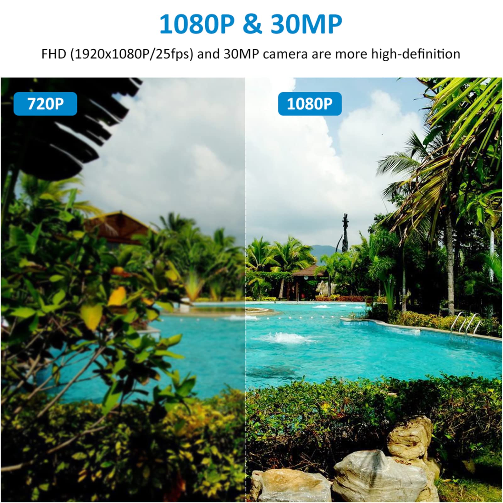 Underwater Camera Waterproof Camera 30 MP Full HD 1080P Video Recorder 16X Digital Zoom 10 FT Waterproof Digital Camera for Snorkeling