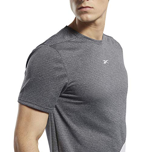 Reebok Workout Ready Mélange Short Sleeve Tee, Black, 2XL