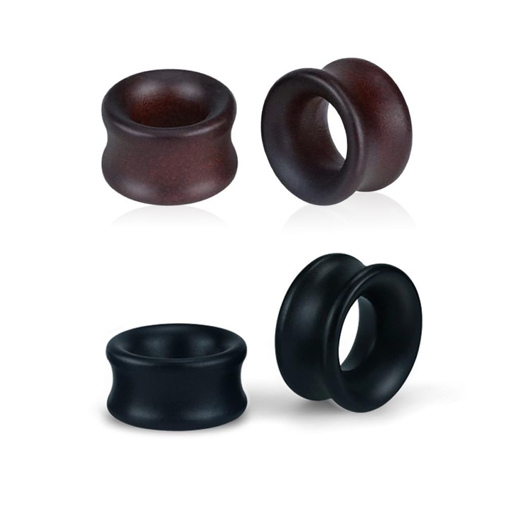 Piercingpops 2 Pairs Wooden Tunnels Ear Gauges Plugs Double Flared Expander for Stretched Ears Piercing Body Jewelry (Gauge=3/4"(20mm))